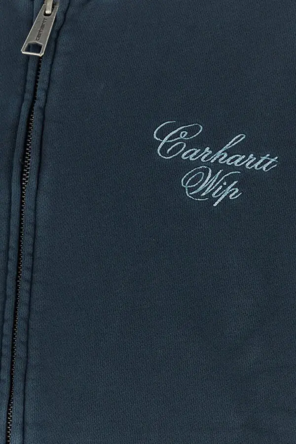 Carhartt Work In Progress Navy Cotton Longhand Bomber