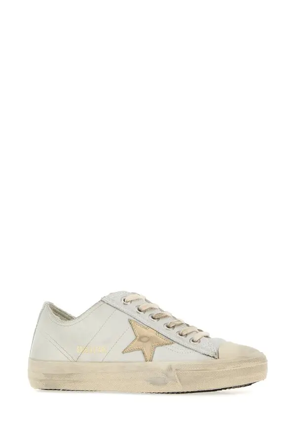 GOLDEN GOOSE White Leather V-star 2 Sneakers
