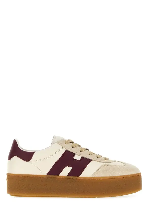 Hogan Two-tone Leather And Suede H698 Sneakers - White
