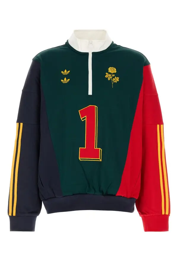 ADIDAS BY WILLY CHAVARRIA Two-tone Cotton Blend Watsonville Sweatshirt