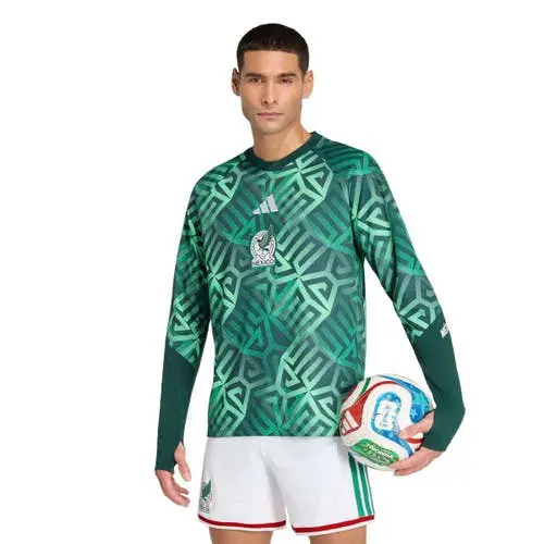 Adidas Mexico National Team 2026 Long Sleeve Pre-match Top - Green