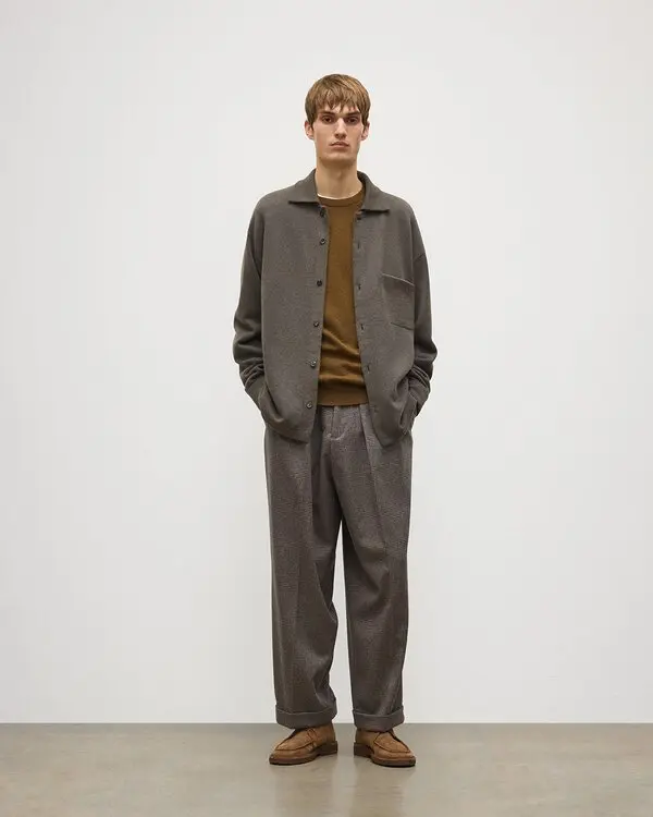 Johnstons Of Elgin Tweel Grey & Cahmere Hirt