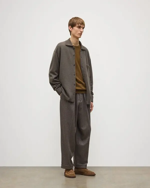 Johnstons Of Elgin Tweel Grey & Cahmere Hirt
