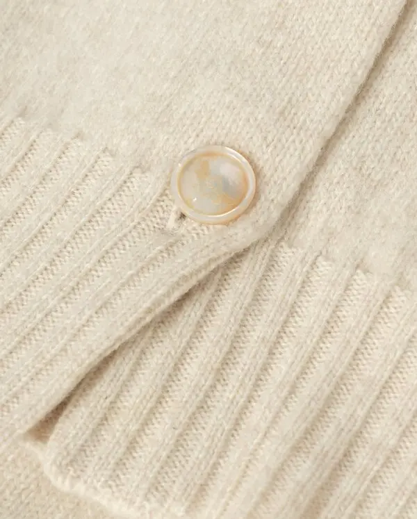 Johnstons Of Elgin Blyth Lambswool Cardigan - Natural
