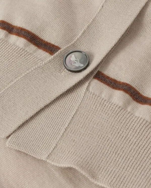 Johnstons Of Elgin Effie Superfine Cashmere V-neck Cardigan - Cream