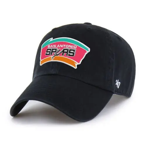 '47 47 San Antonio Spurs Hardwood Classics Clean Up Adjustable Hat - Black