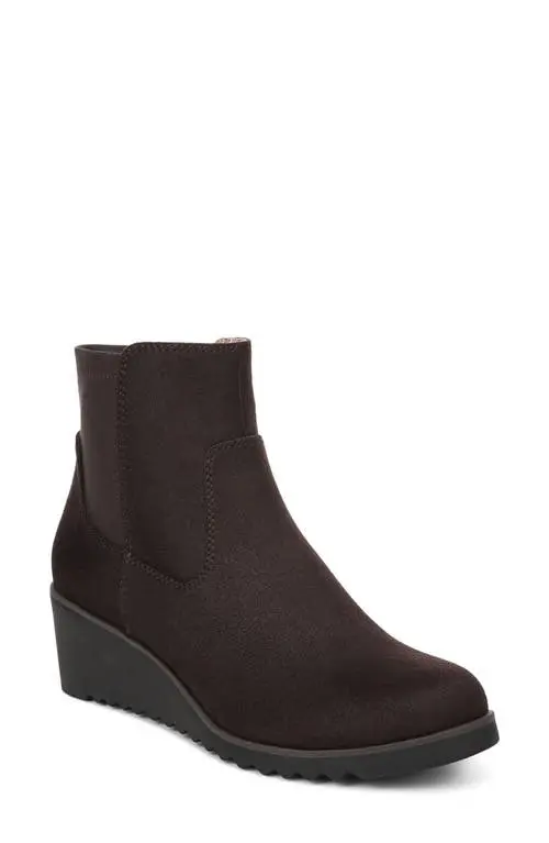 LIFESTRIDE Zionne Wedge Ankle Bootie - Dark Chocolate