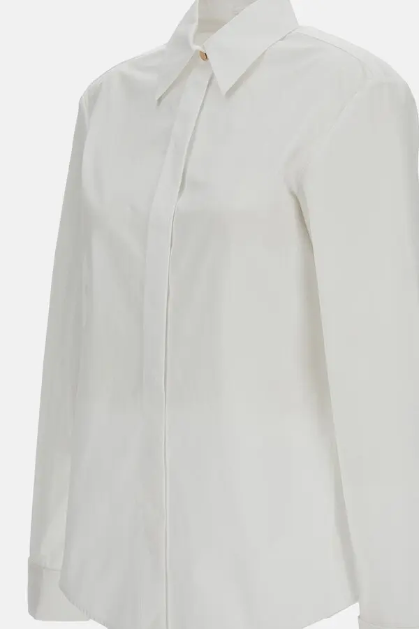 Sportmax Peplum Poplin Shirt - Bianco
