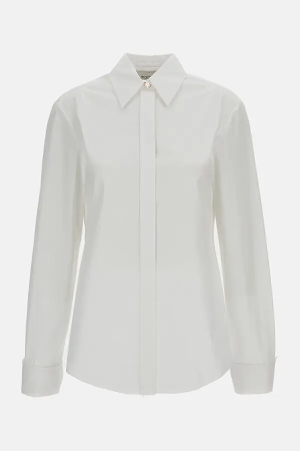 Sportmax Peplum Poplin Shirt - White