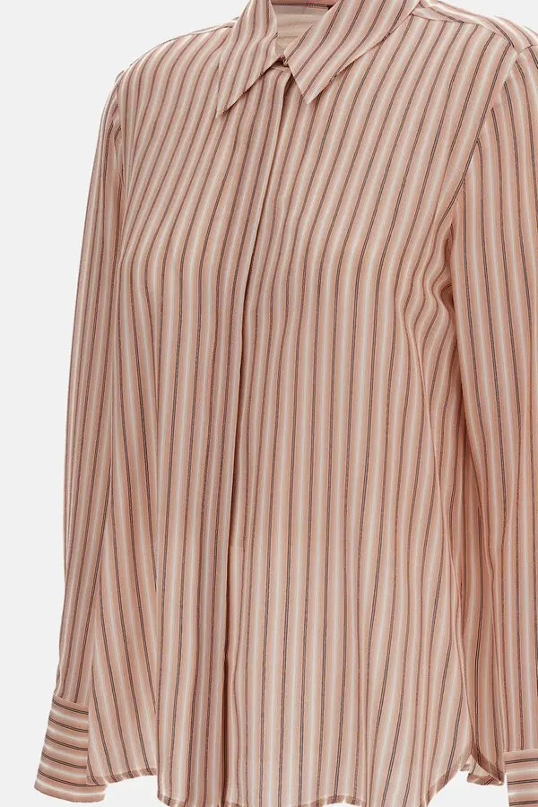 Max Mara Striped Silk Shirt - Rose