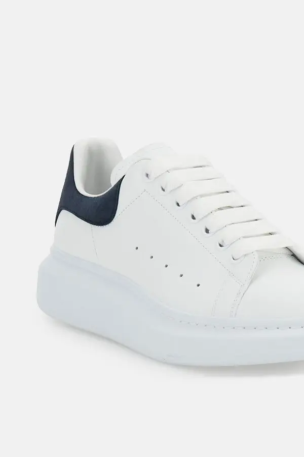 Alexander McQueen Oversized Silhouette Leather Sneakers - White