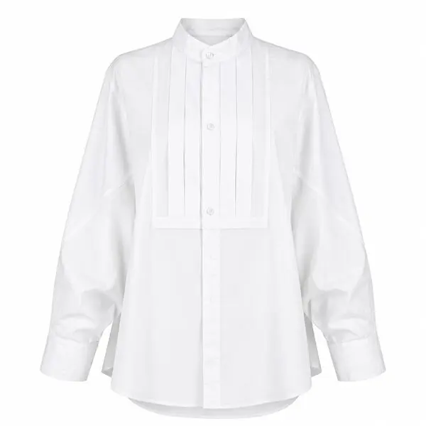 IZABELA MANDOIU Two-collar Fine Cotton Shirt
