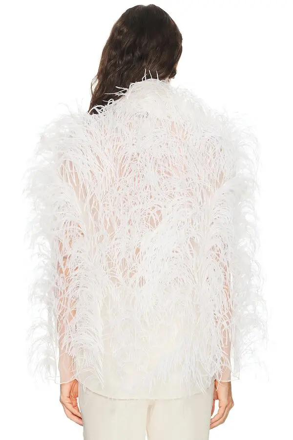 Lapointe Marbled Feathers Jacket
