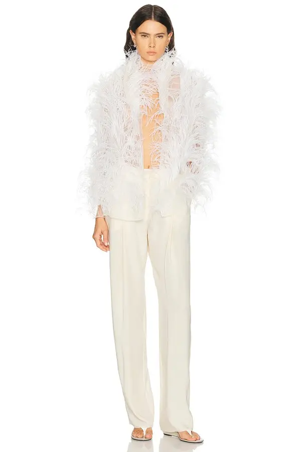 Lapointe Marbled Feathers Jacket