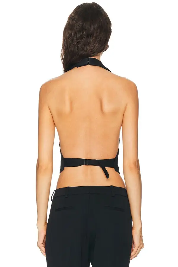 MAISON MARGIELA Cropped Halterneck Gilet Top
