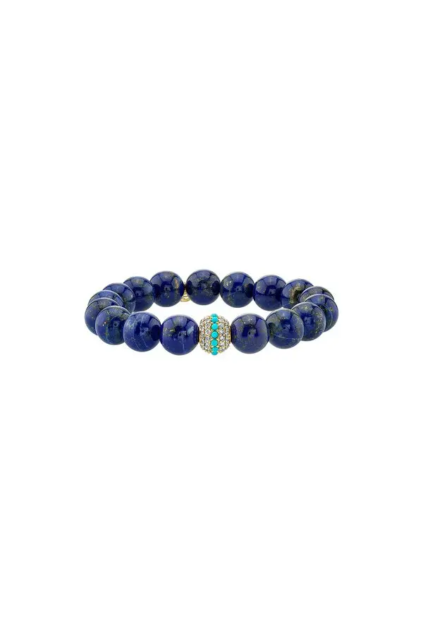 SYDNEY EVAN Pave Mala Bead Bracelet - Blue