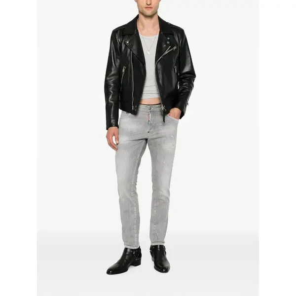 Dsquared2 Grey Denim Slim-fit Jeans