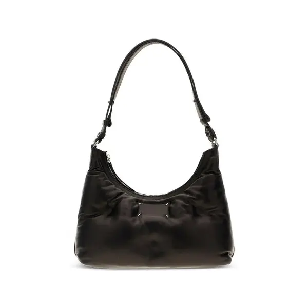 MAISON MARGIELA Lambskin Matelassé Shoulder Bag - Black