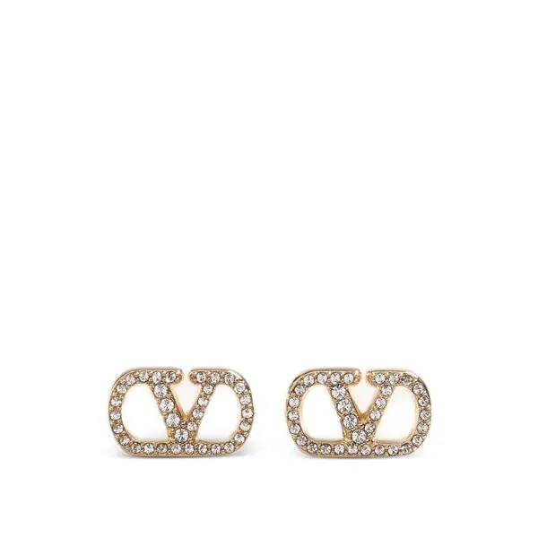 Valentino Garavani Vlogo Signature Crystal Earrings - Gold