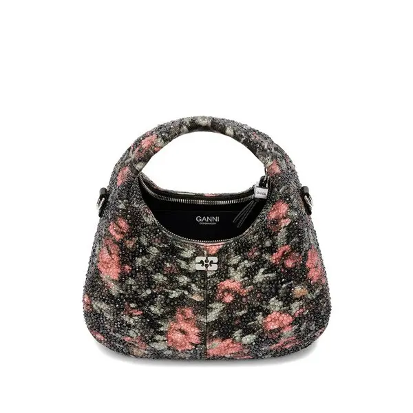GANNI Embellished Floral Print Tote Bag With Detachable Shoulder Strap