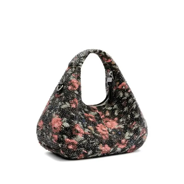 GANNI Embellished Floral Print Tote Bag With Detachable Shoulder Strap