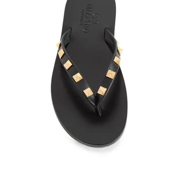 Valentino Garavani Studded Calfskin Flip-flops