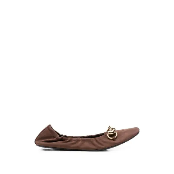 Gucci Horsebit Ballet Flats - Brown