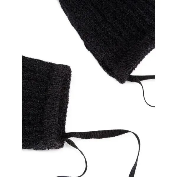 ANN DEMEULEMEESTER Rib-knit Silk & Mohair Gloves