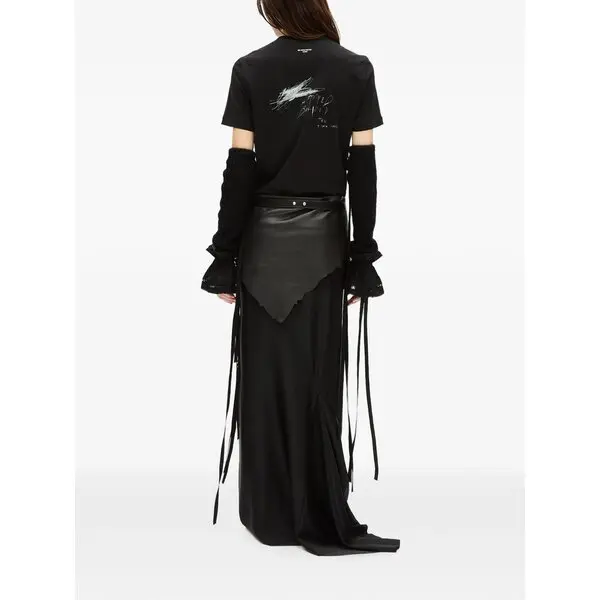 ANN DEMEULEMEESTER Rib-knit Silk & Mohair Gloves