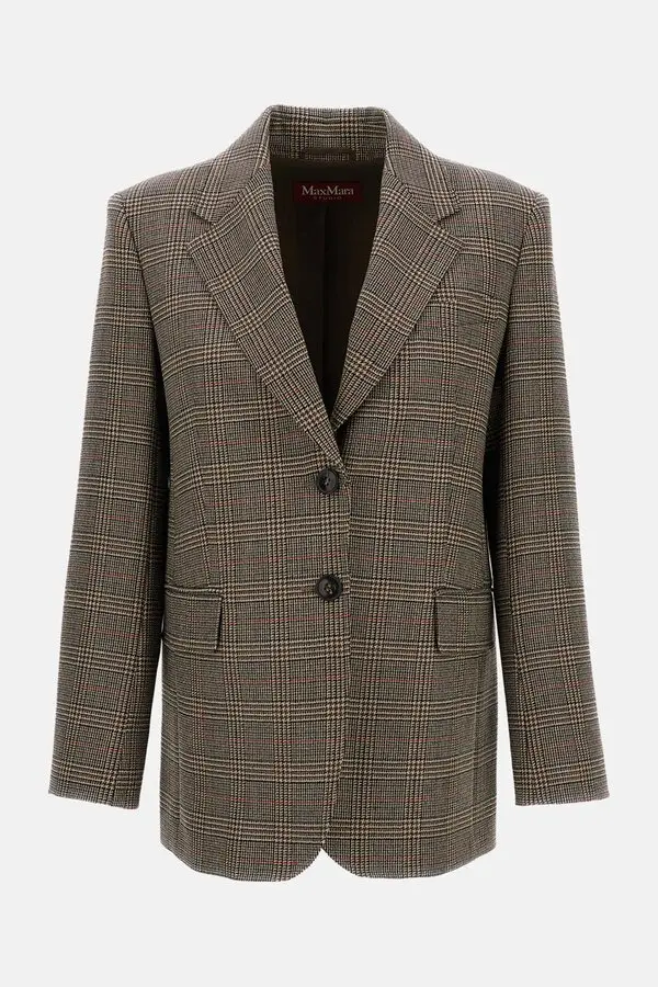 Max Mara Single-breasted Wool Blazer - Multicolor