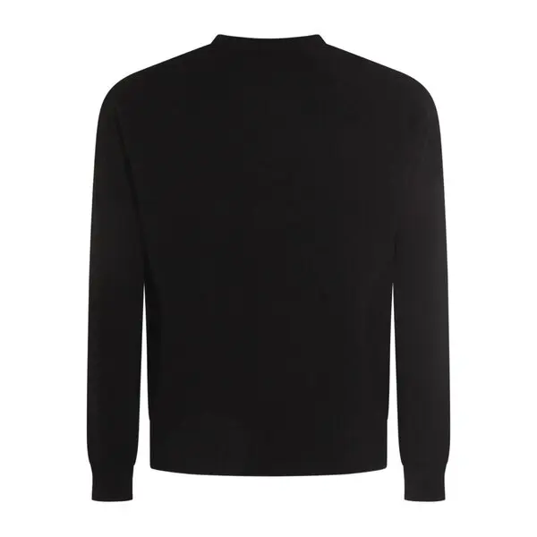 Malo Cashmere Crew Neck Raglan Sleeve Sweatshirt - Black