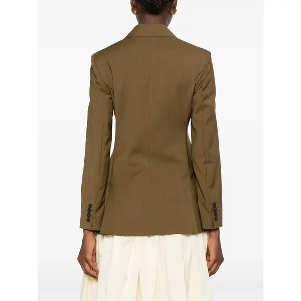 Max Mara Tailored Blazer With Notched Lapel - Green