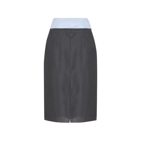 Prada Grey Skirts Pencil Skirts