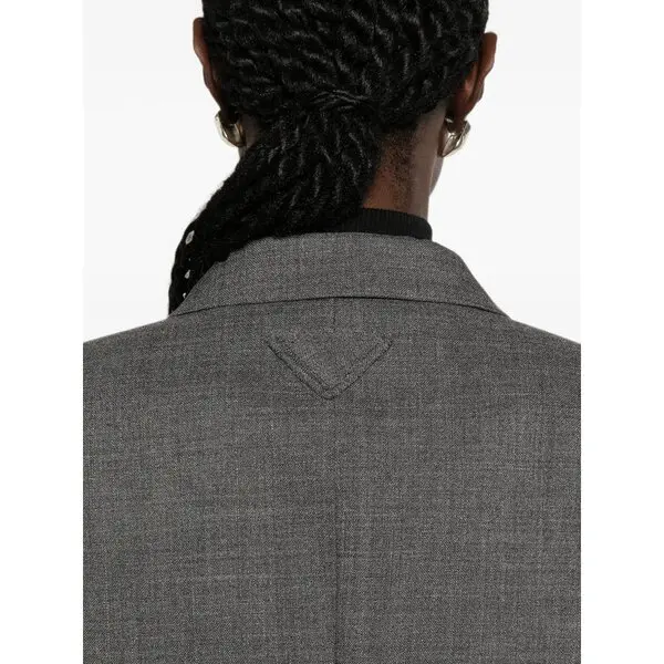 Prada Grey Jackets Blazers