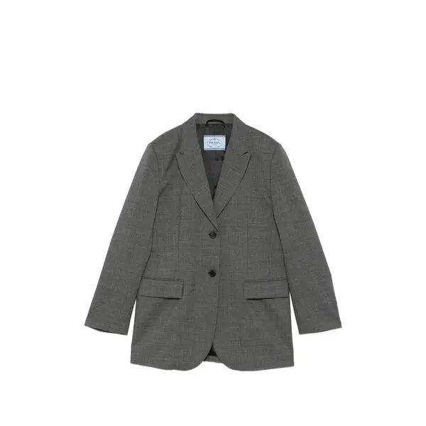 Prada Grey Virgin Wool Blazer - Gray