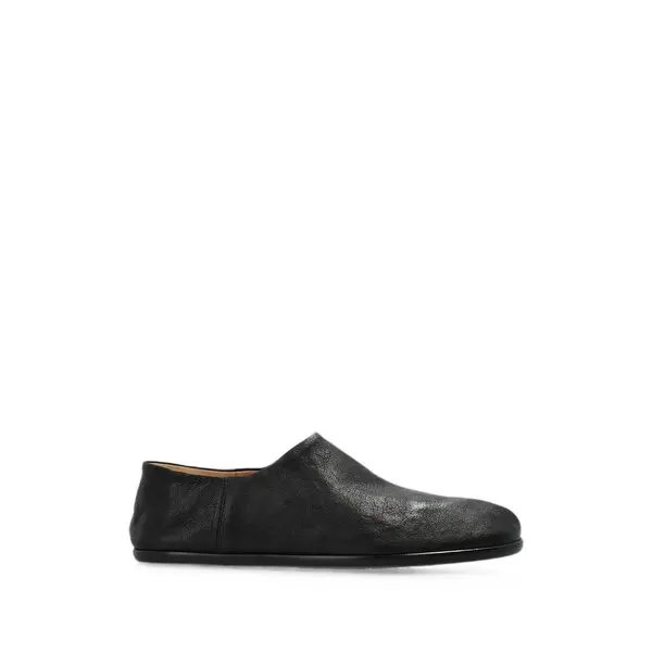 MAISON MARGIELA Leather Tabi Toe Slip-on Flat - Black