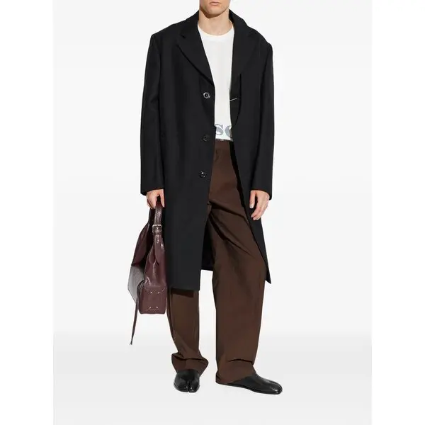 MAISON MARGIELA Leather Tabi Toe Slip-on Flat - Black