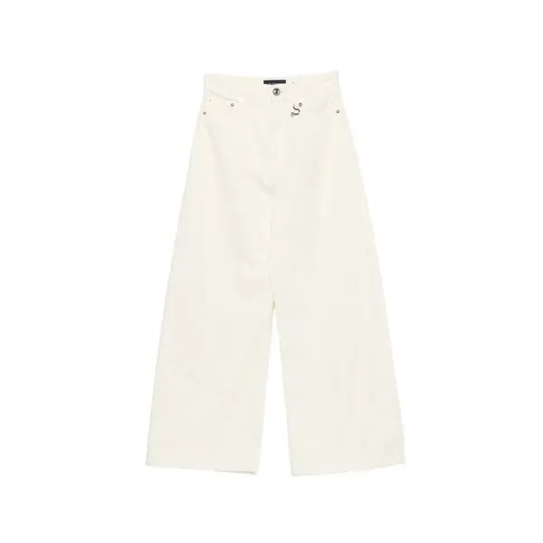 Sportmax Cotton Wide-leg Jeans - White