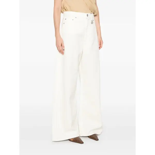 Sportmax Cotton Wide-leg Jeans - White