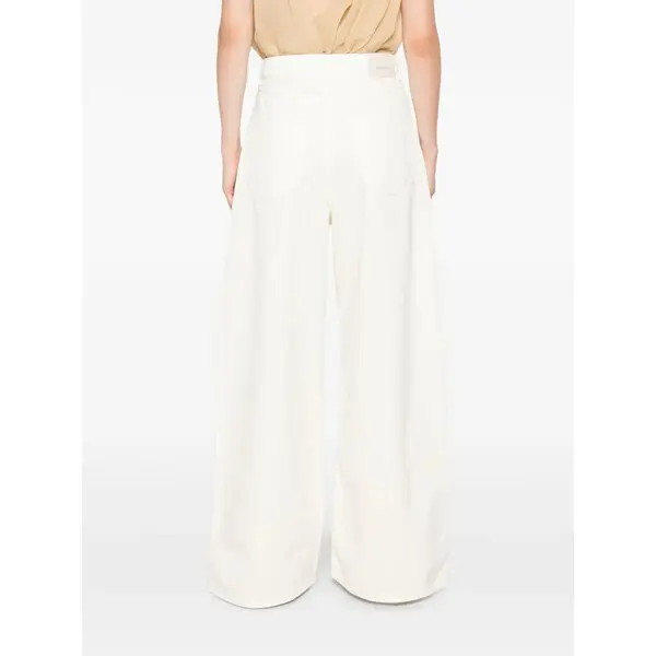 Sportmax Cotton Wide-leg Jeans - White