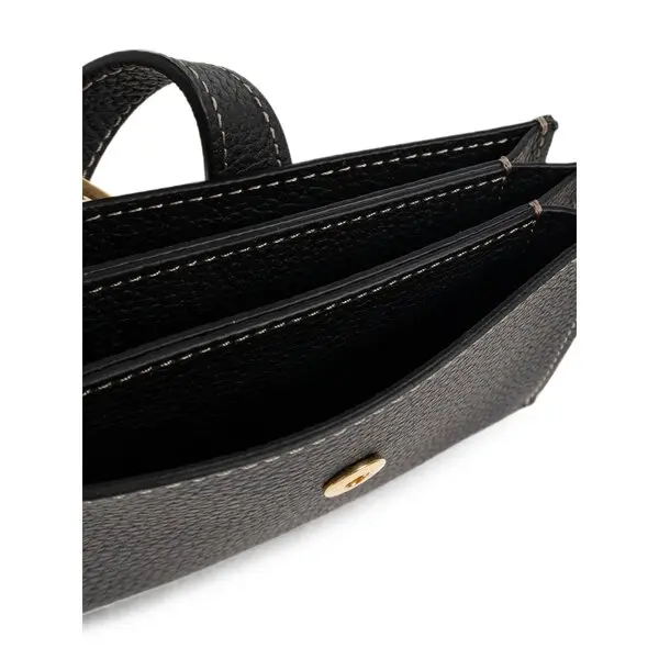 TOD'S T Timeless Plaque Leather Wallet - Black