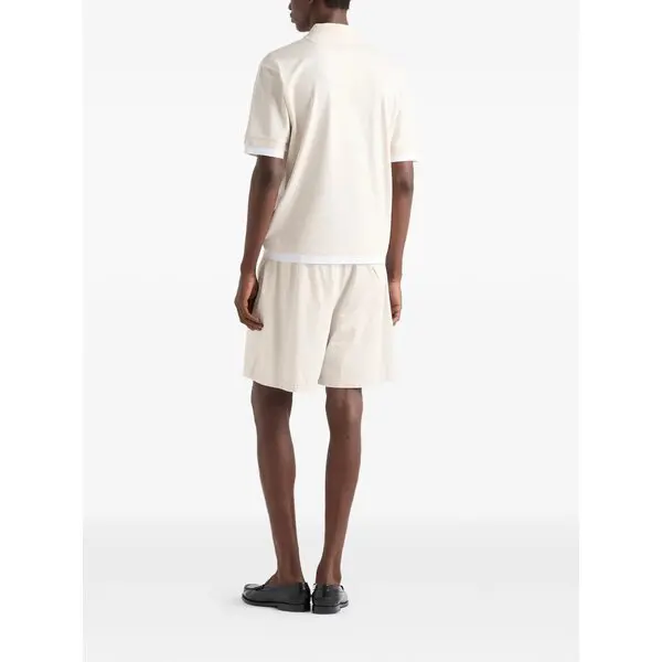 Prada Neutrals Polo Shirts - Cream