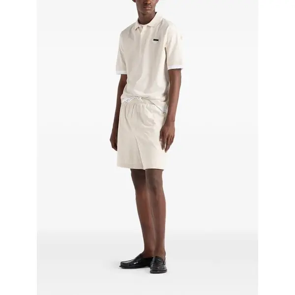Prada Neutrals Polo Shirts - Cream