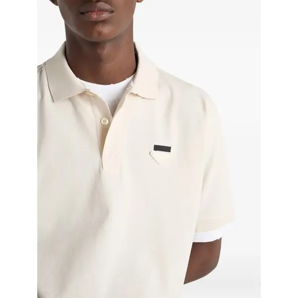 Prada Neutrals Polo Shirts - Cream