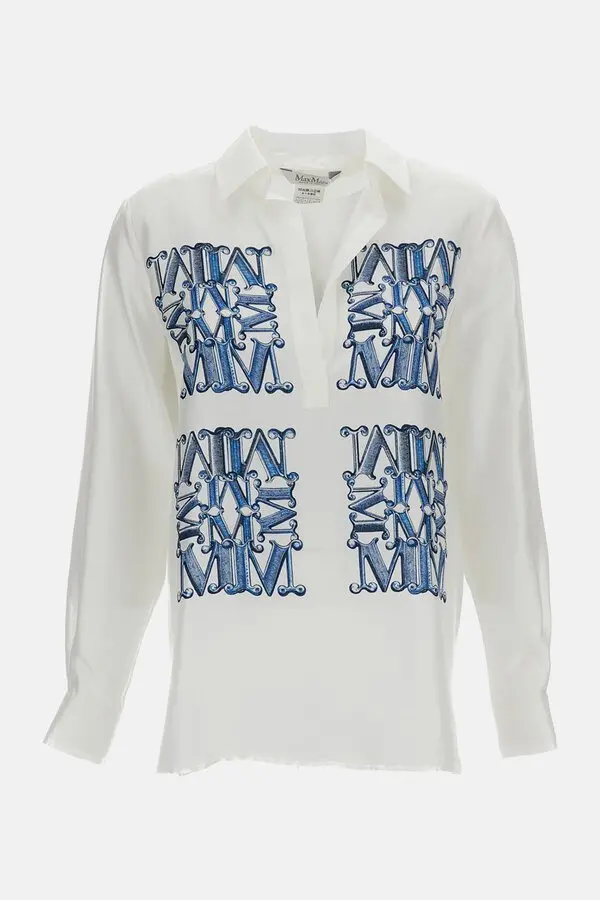 Max Mara Printed Silk Shirt