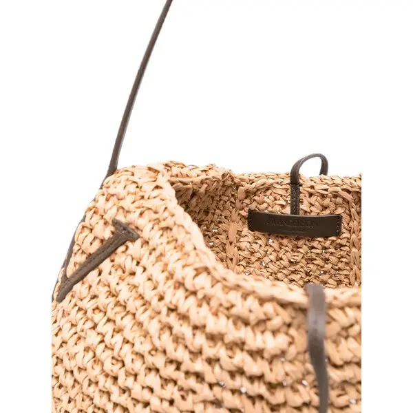 JW Anderson Raffia Woven Tote Bag - Cream