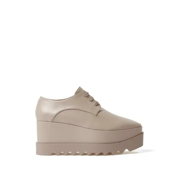 Stella McCartney Derby Shoes With Platform Sole - Cream