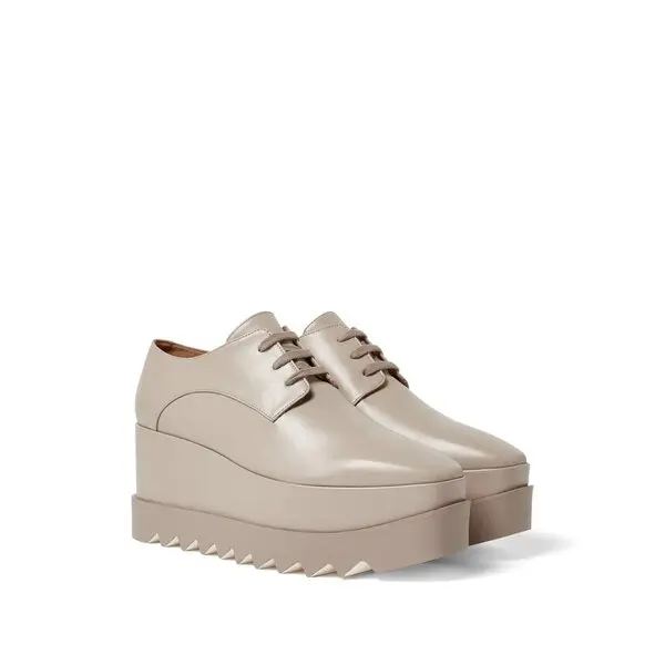 Stella McCartney Derby Shoes With Platform Sole - Cream