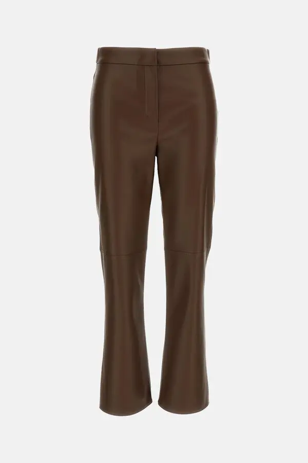 Max Mara Coated Cotton-blend Jersey Trousers - Multicolor
