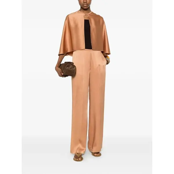 FORTE_FORTE Cropped Cape Jacket With Flared Sleeves - Cream